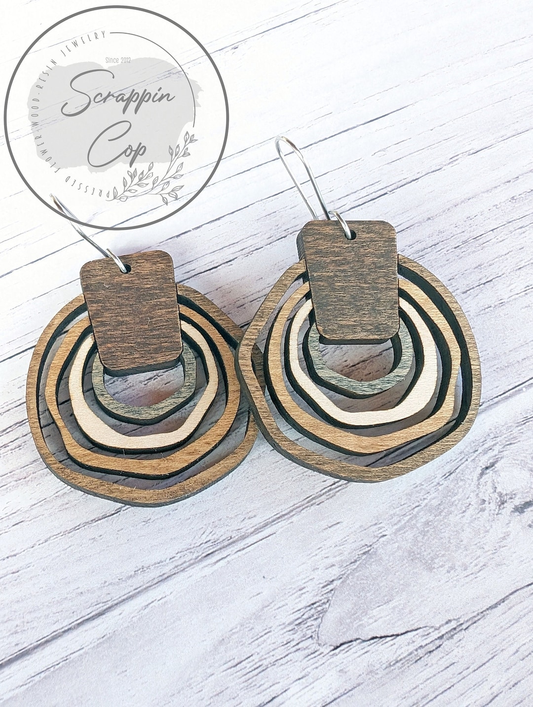 Wavy Hoop Earring Laser Cut File: Boho SVG (digital Download) - Etsy