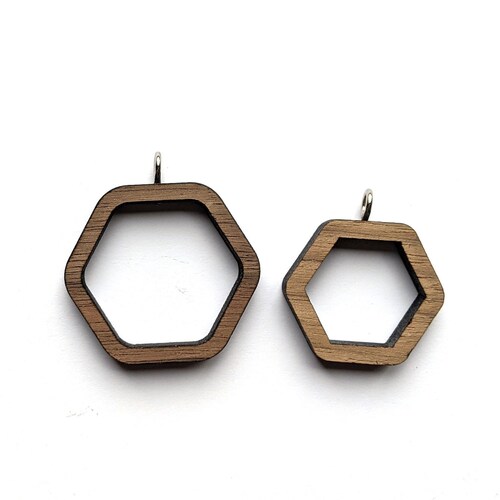 Open Back Wood Pendant Bezel DIY for Resin Polymer Etc. - Etsy