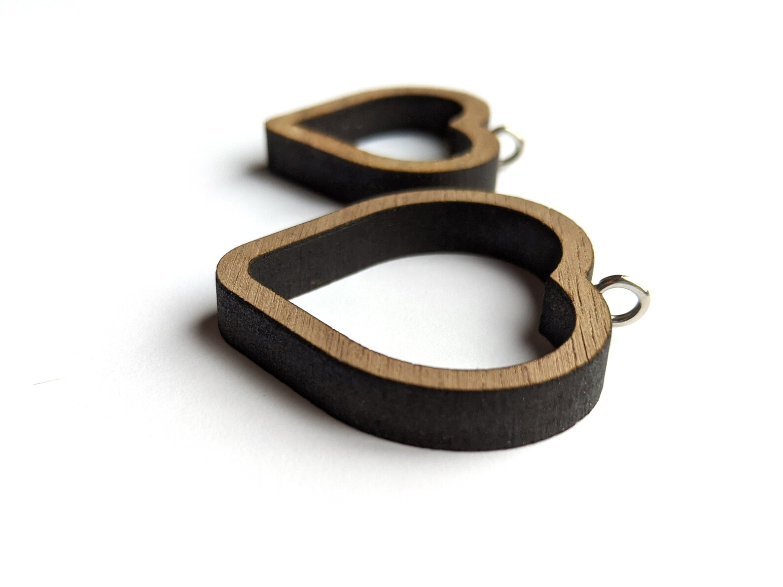 Open Back Wood Pendant Bezel DIY for Resin, Polymer, Etc. Heart Shape ...