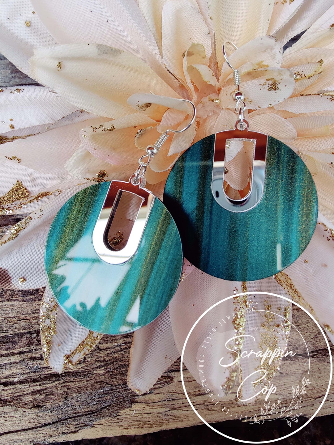 Two Piece Hoop Earring Laser Cut File: Minimalist SVG (digital Download ...