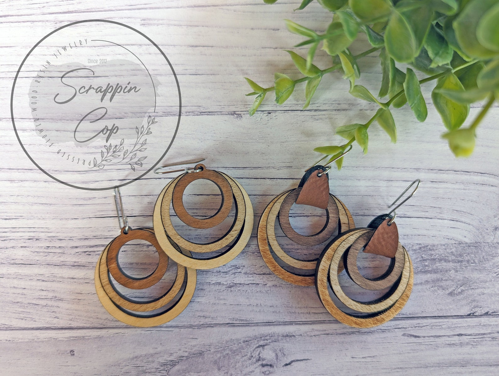 Triple Hoop Earring Laser Cut File: Minimalist SVG (digital Download ...