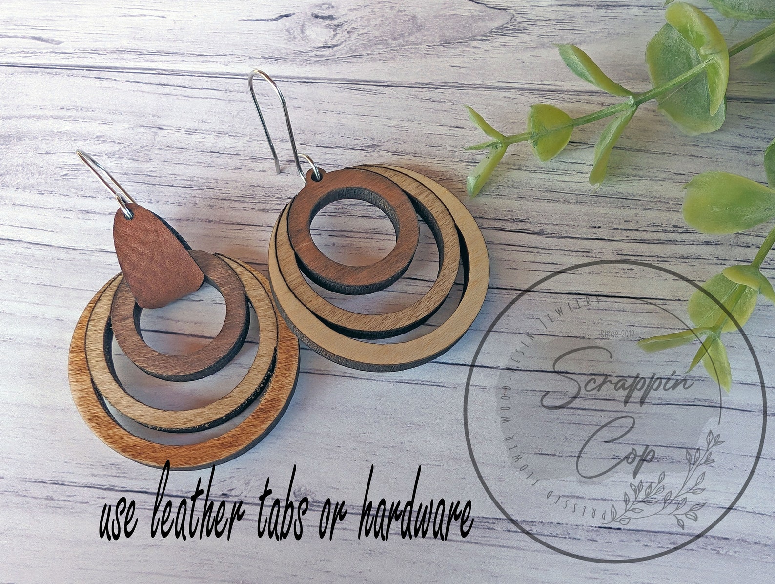 Triple Hoop Earring Laser Cut File: Minimalist SVG (digital Download ...