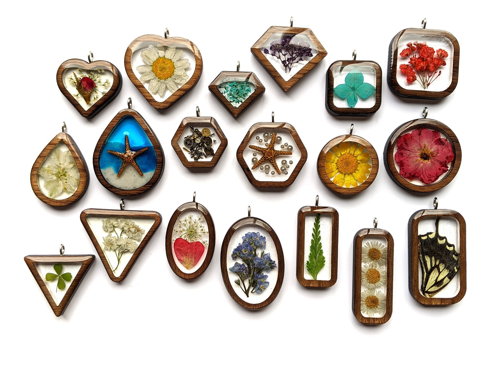 Open Back Wood Pendant Bezel DIY for Resin Polymer Etc. | Etsy