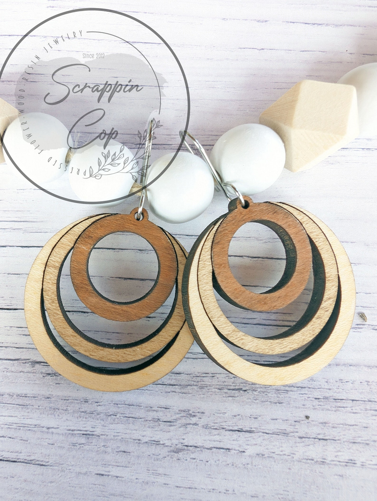 Triple Hoop Earring Laser Cut File: Minimalist SVG (digital Download ...
