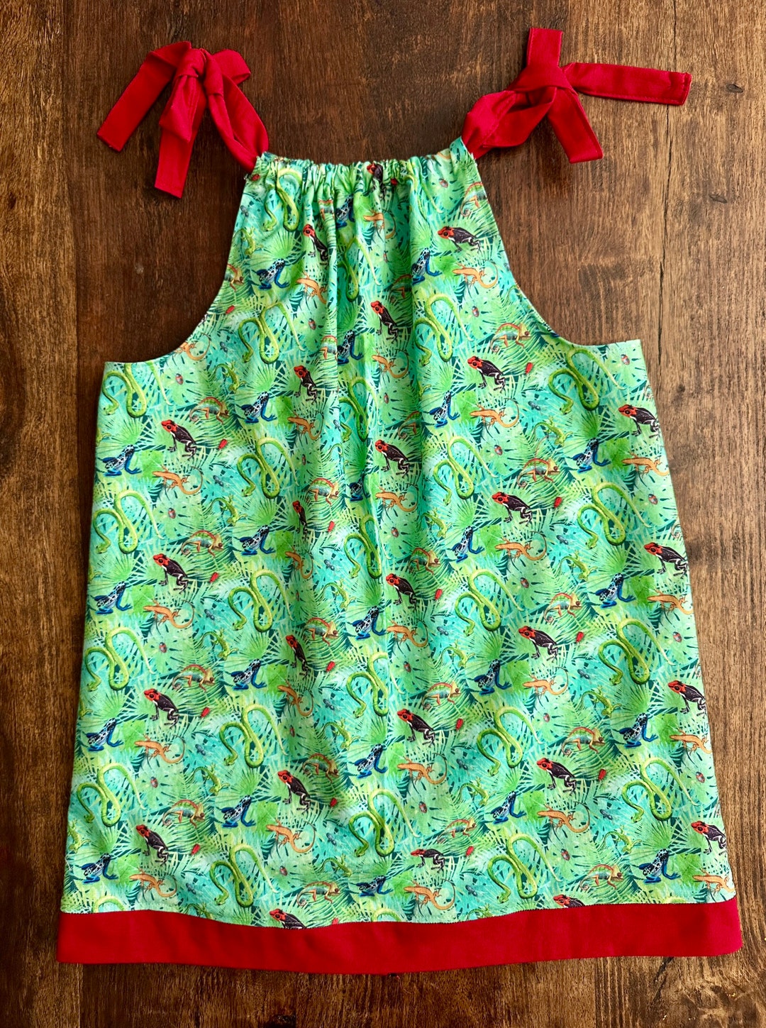 Girls Snake Summer Soft Dress, Frog, Lizard Dress, Summer Dresses ...