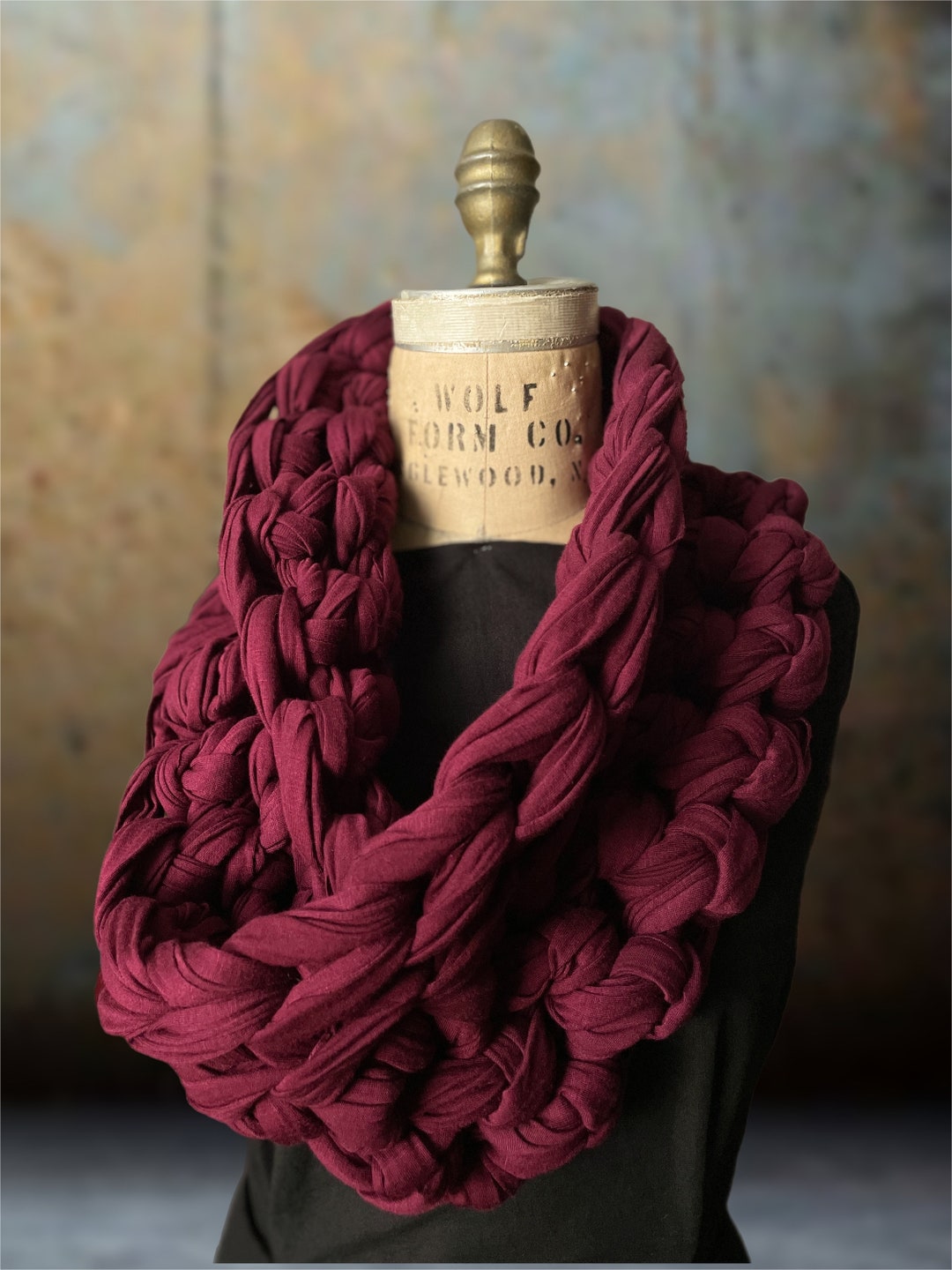 Weighted Shoulder Wrap, Jersey Knit, Circle Scarf, Chunky Scarves, No ...