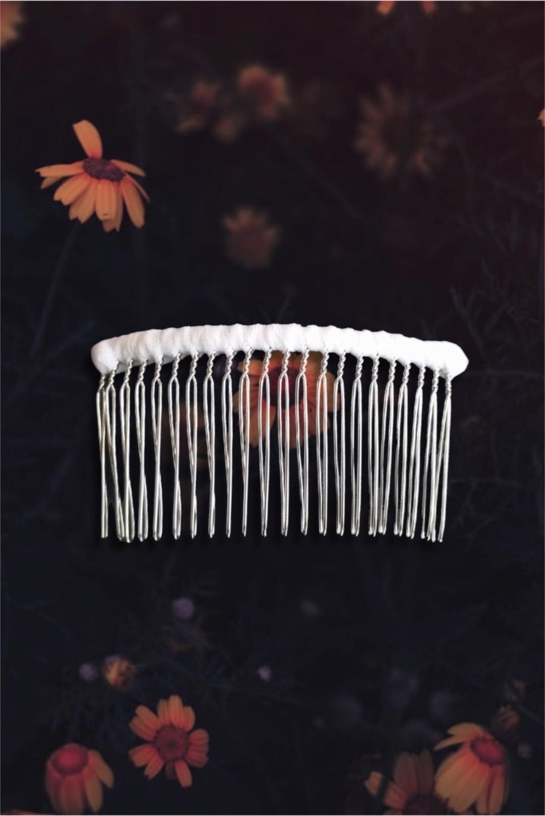 Wedding Veil Comb, Tulle Wrapped Comb, Fabric Covered Comb, Wedding ...