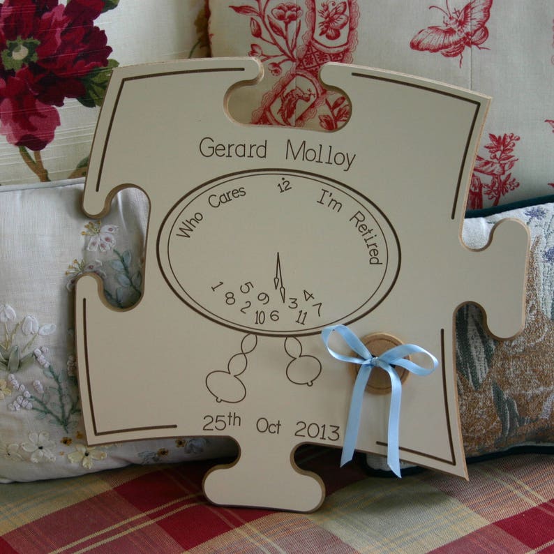 Retirement Gift - Puzzle Board - Personalised - Etsy