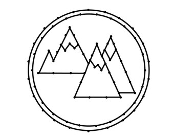 String Art Mountain Pattern - Etsy