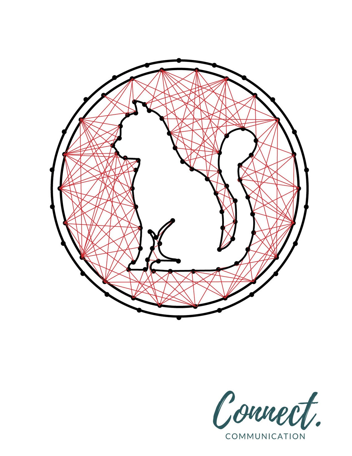 Cat Head String Art Template Pattern Crafting Design | Etsy