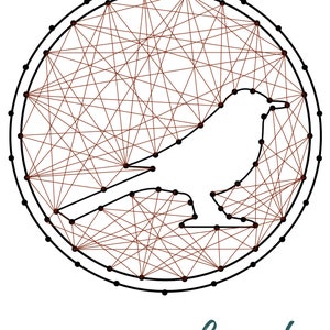 Bird String Art Template Pattern Crafting Design | Etsy