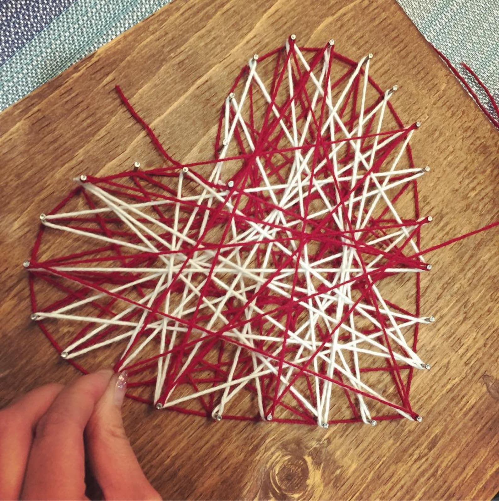 Heart String Art Template - Pattern - Crafting - Design - Etsy