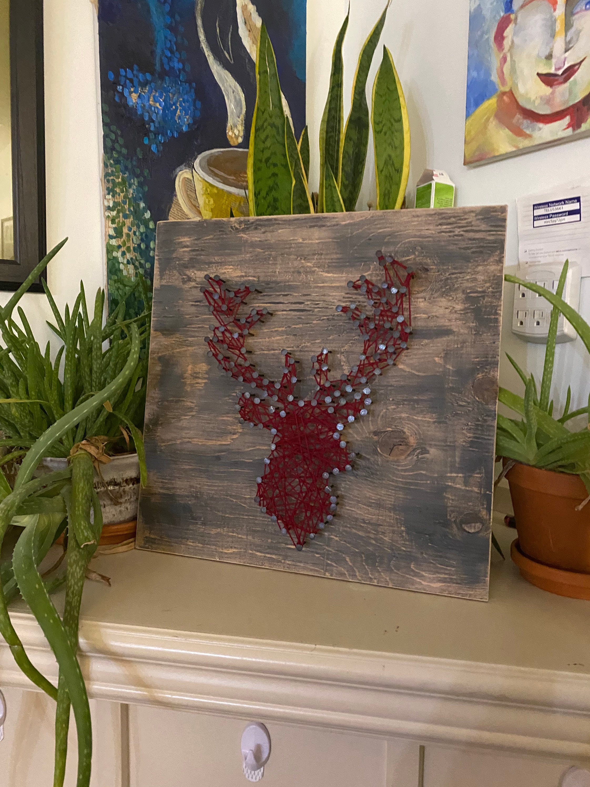 Deer Head String Art Template - Pattern - Crafting - Design - Etsy