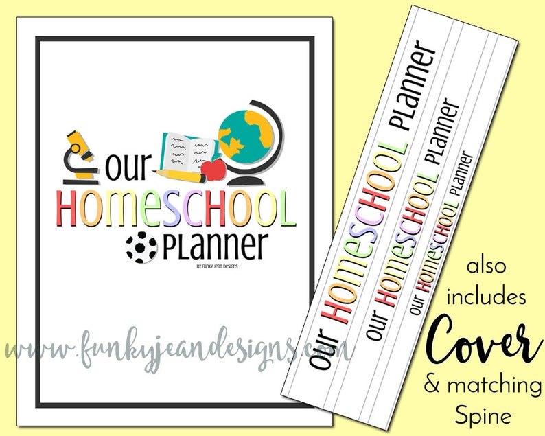 Rainbow Themed Homeschool Planner (letter Size - Will Fit Large Happy ...