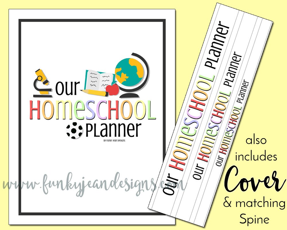 Rainbow Themed Homeschool Planner (letter Size - Will Fit Large Happy ...