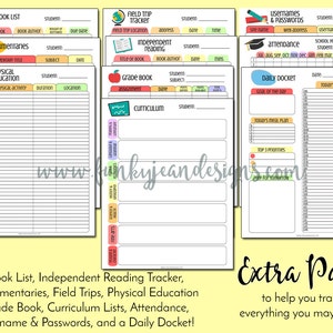 Rainbow Themed Homeschool Planner (letter Size - Will Fit Large Happy ...