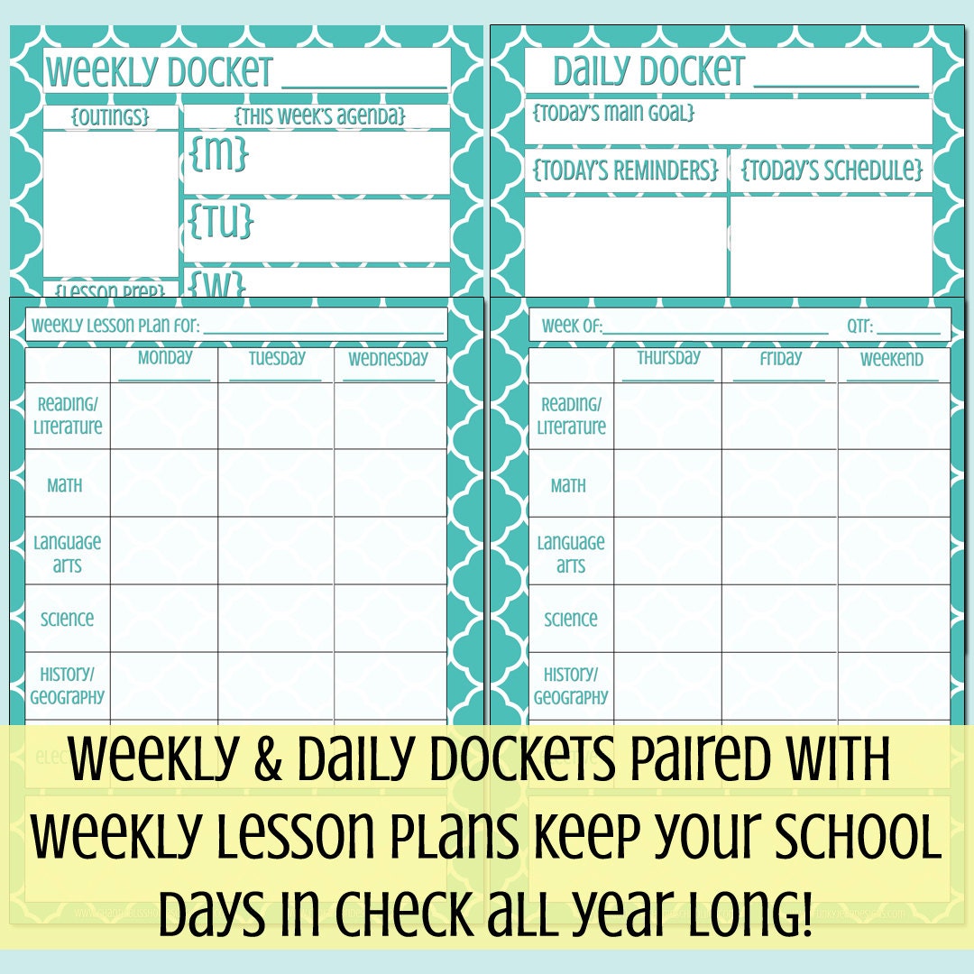 UNDATED Homeschool Planner Printable in Classic or Large HAPPY PLANNER ...
