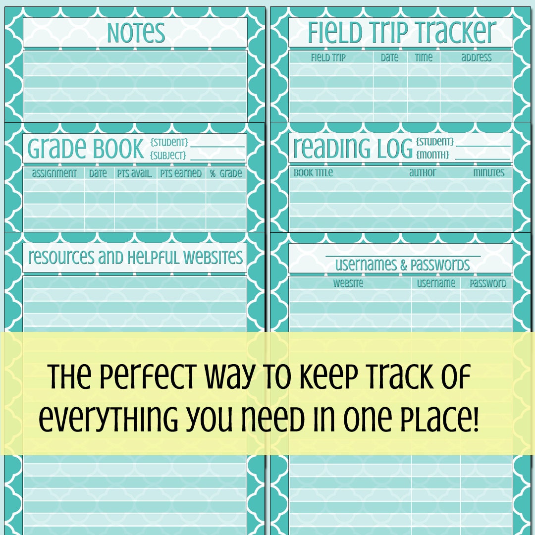 UNDATED Homeschool Planner Printable in Classic or Large HAPPY PLANNER ...