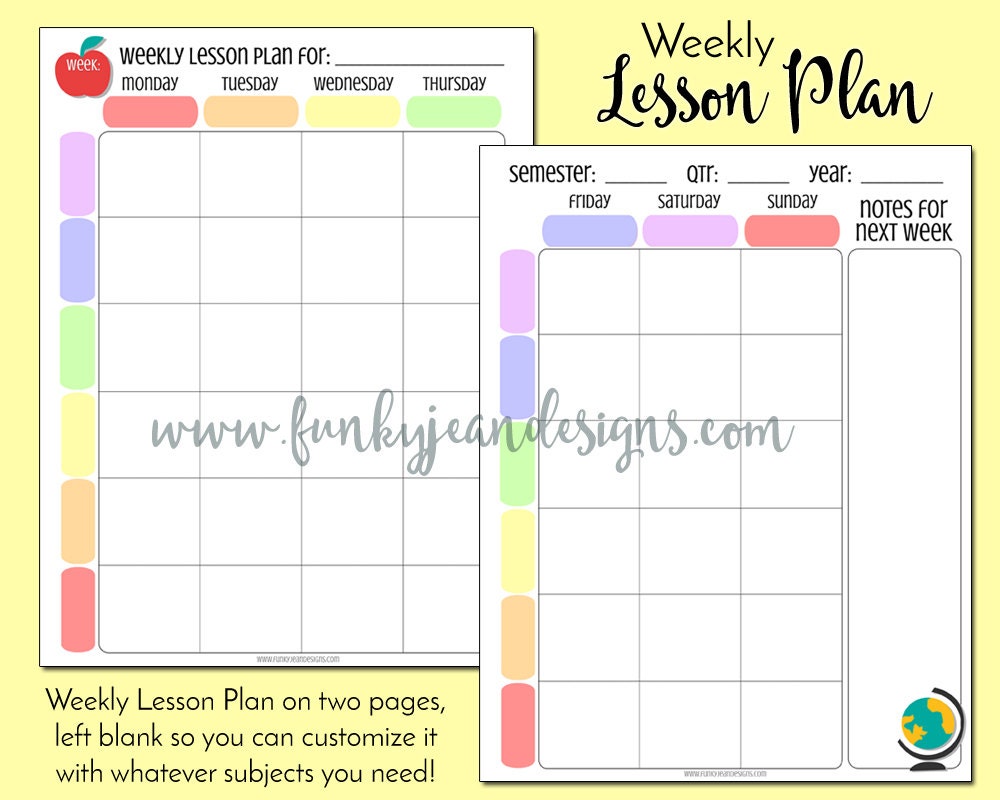 Rainbow Themed Homeschool Planner (letter Size - Will Fit Large Happy ...