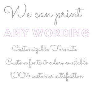 Personalized Wording for Any Occasion in a Solid Wood Frame With Double ...