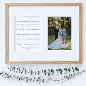 Wedding Thank You Letter to Parents, Parents of the Groom Gift, Gift ...