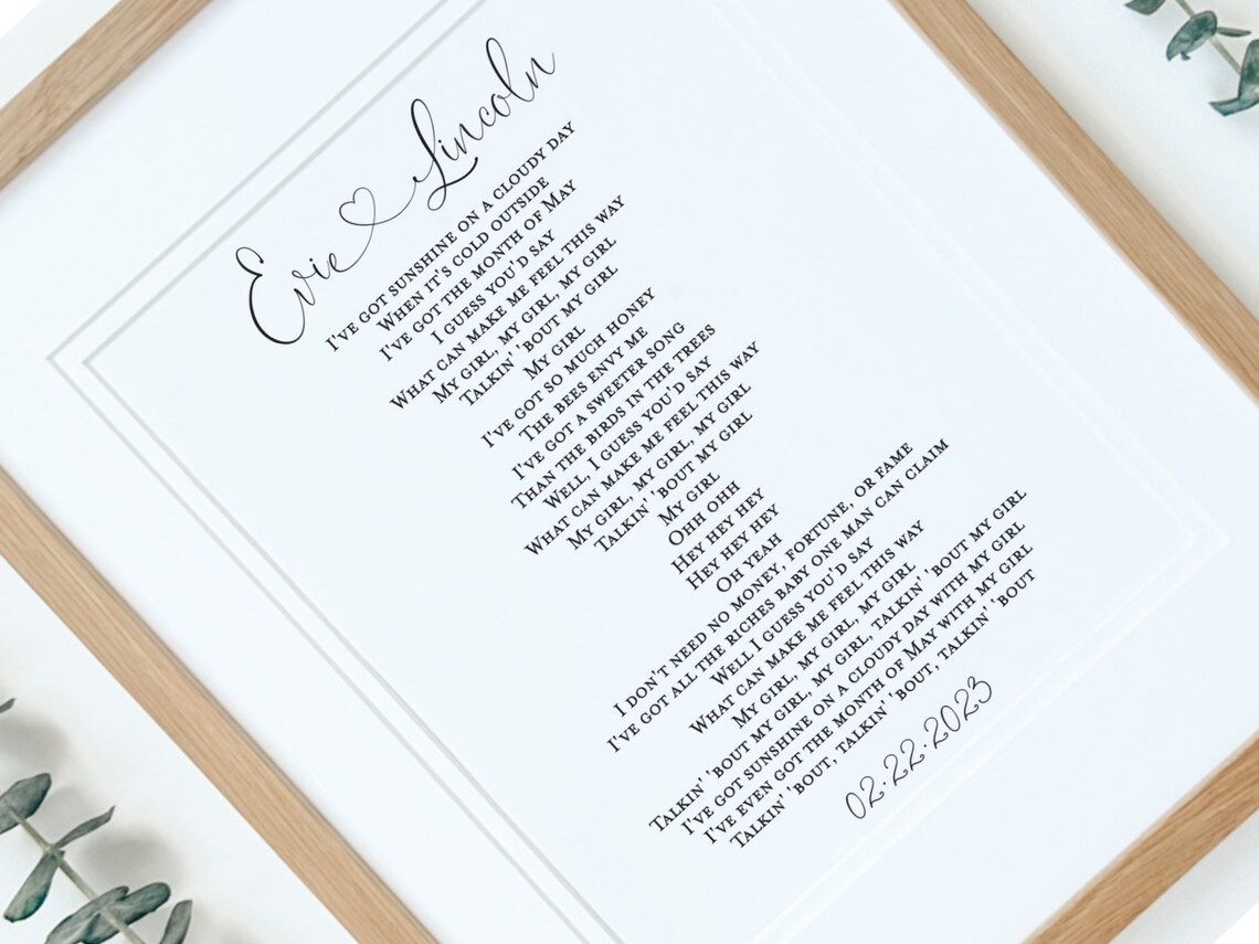 Personalized Wording for Any Occasion in a Solid Wood Frame With Double ...