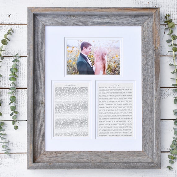 Personalized Picture Frame with Wedding Vows Wedding Gift | Etsy