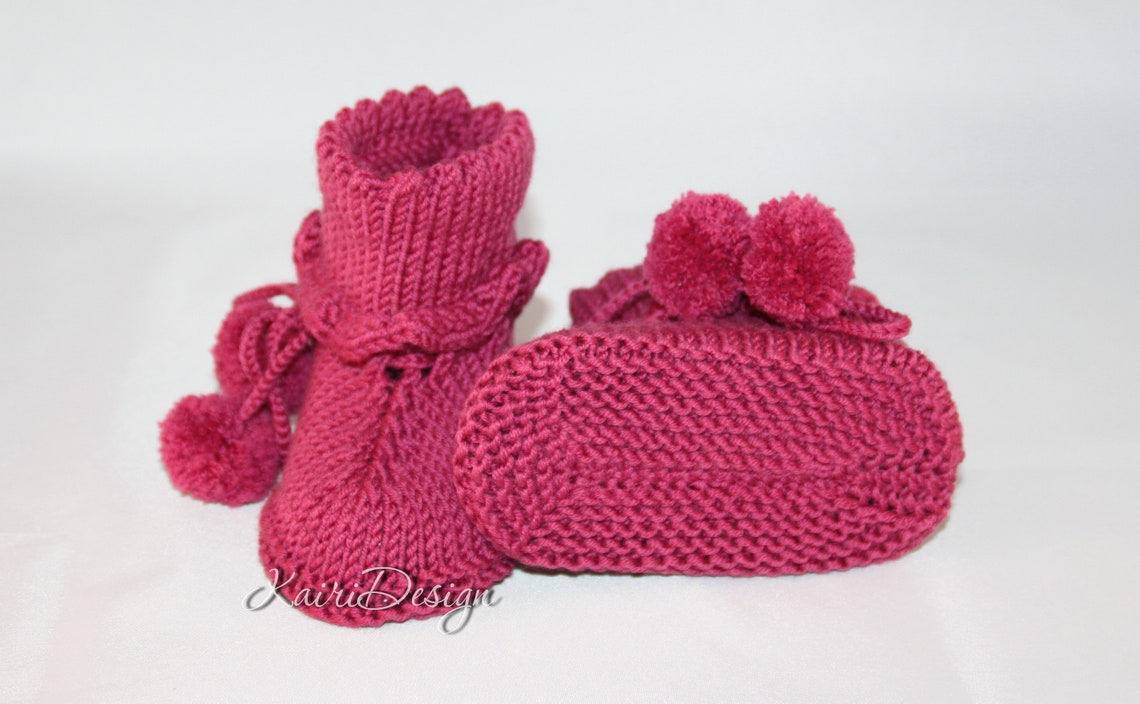 HAND KNITTING PATTERN Baby Booties Knitting Booties for - Etsy