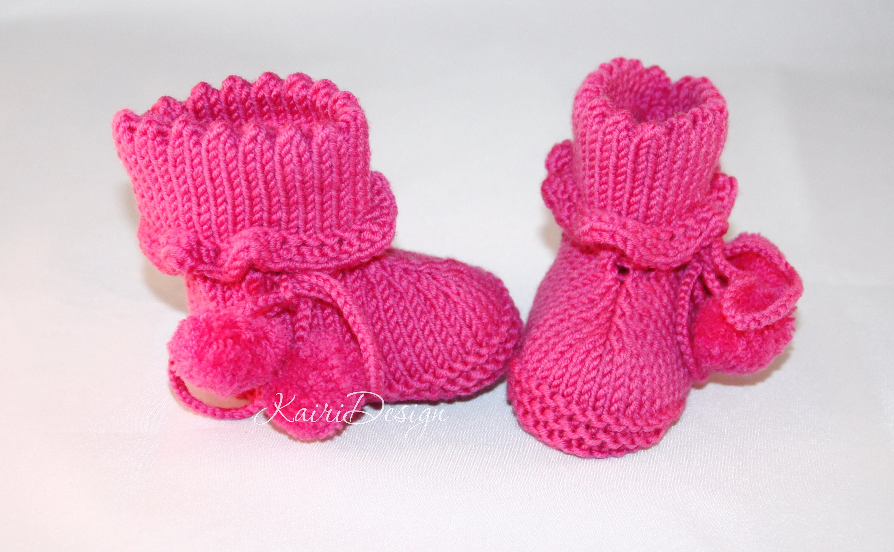 HAND KNITTING PATTERN- Baby Booties Knitting, Booties for Newborn, Easy ...