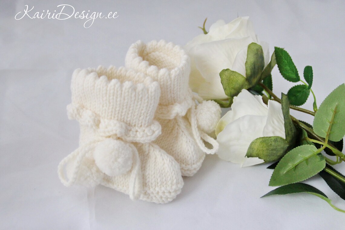 HAND KNITTING PATTERN Baby Booties Knitting Booties for - Etsy