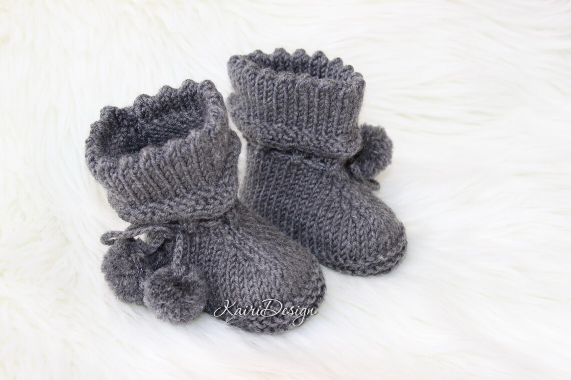 HAND KNITTING PATTERN Baby Booties Knitting Booties for - Etsy