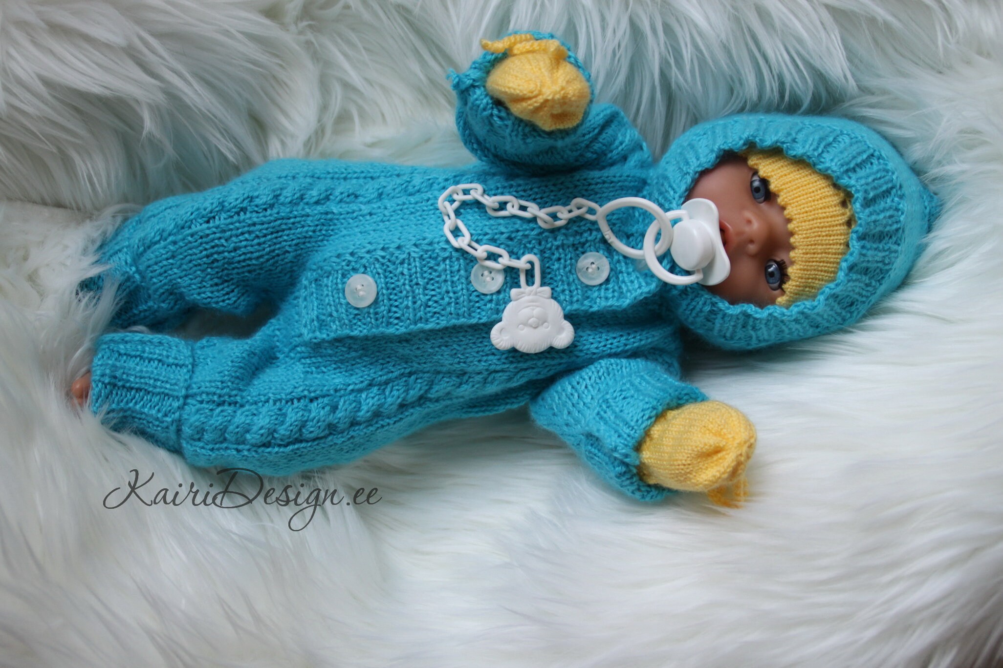 HAND KNITTING- Baby Doll Jumpspuit Knitting, Baby Doll Clothes Knitting ...
