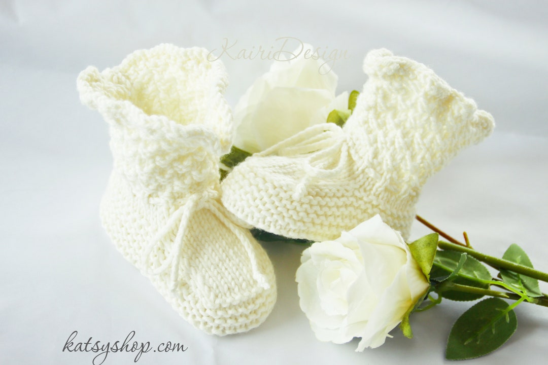 HAND Knitting P A T T E R N- Baby Booties Baby Shoes Knitting Pattern ...