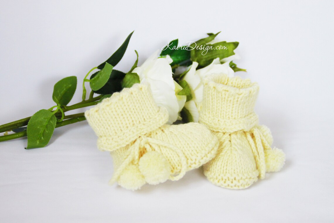 HAND KNITTING PATTERN Baby Booties Knitting Booties for - Etsy