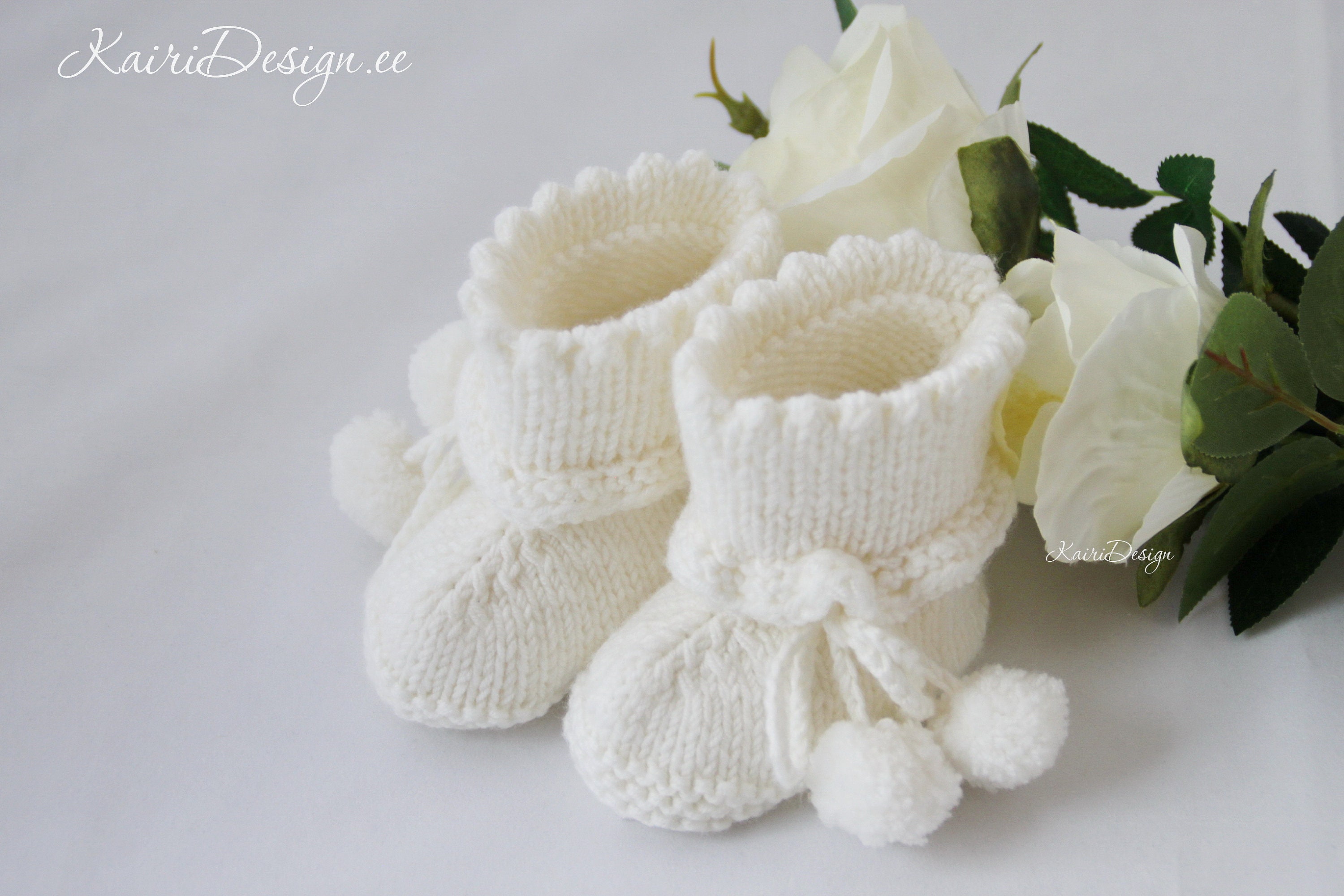 HAND KNITTING PATTERN- Baby Booties Knitting, Booties for Newborn, Easy ...