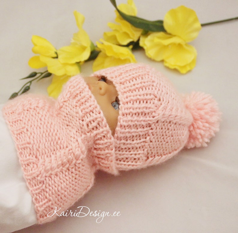 HAND KNITTING PATTERN- Baby Doll Hat Knitting, Baby Doll Scarf ...