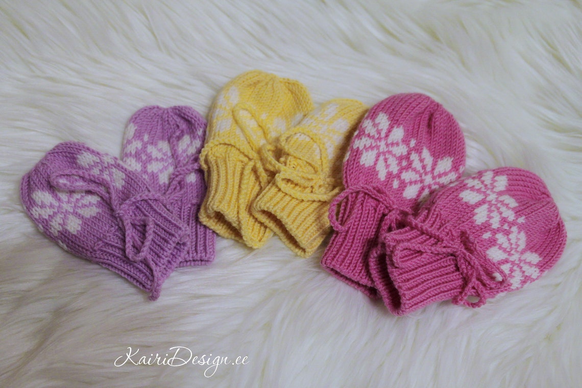 MACHINE KNITTING PATTERN Baby Mittens Knitting Pattern, Newborn Mittens ...