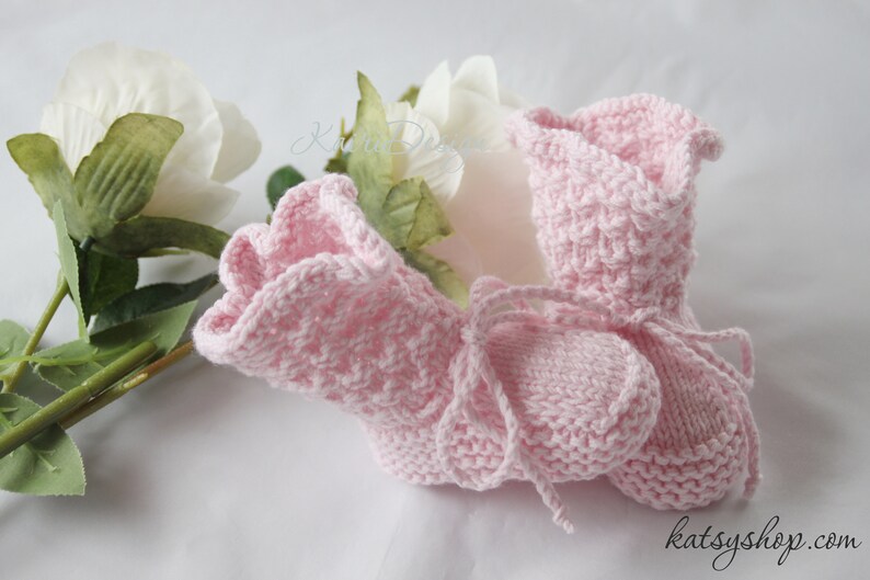 HAND Knitting P A T T E R N- Baby Booties Baby Shoes Knitting Pattern ...