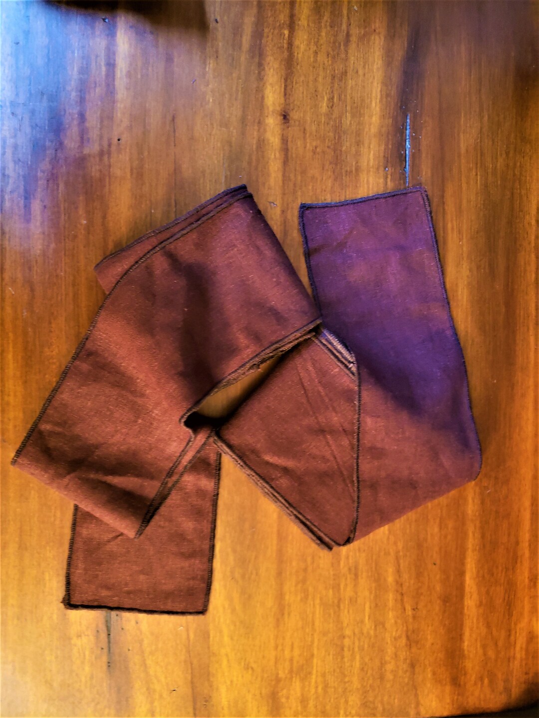 Set of Two Leg Wraps in Brown Linen - Etsy