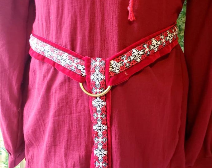 25% OFF 73 Black White & Red Trim Ring Belt on Velvet - Etsy