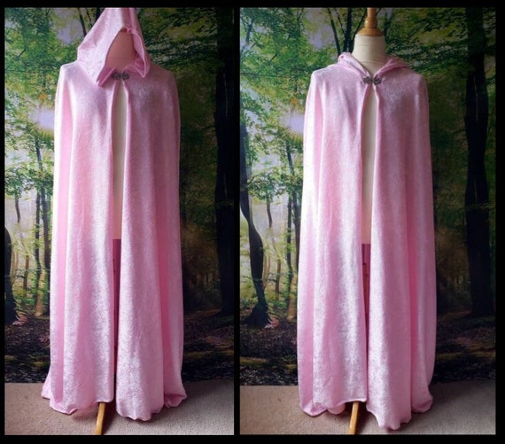 Full Cloak in Pink Velvet - Etsy