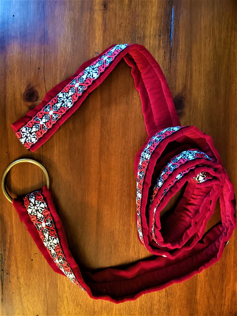 25% OFF 73 Black White & Red Trim Ring Belt on Velvet - Etsy