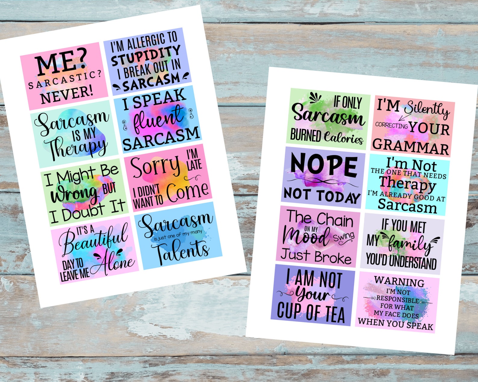 Printable Sarcastic Snarky Funny Cards - Etsy