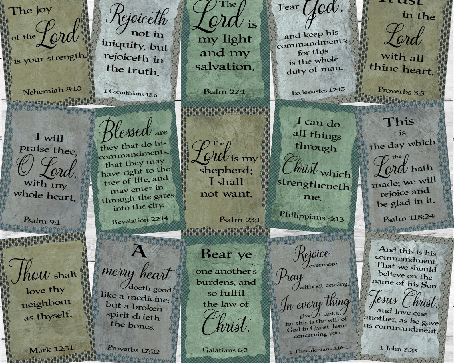 Bible Verse Printable Cards for Men Boys, Grunge Scripture Cards ...