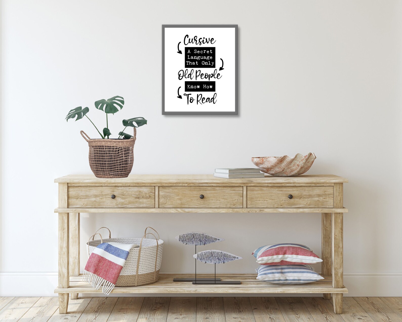 Cursive Sign, Secret Language, Printable Wall Art, Funny Quote Wall Art ...