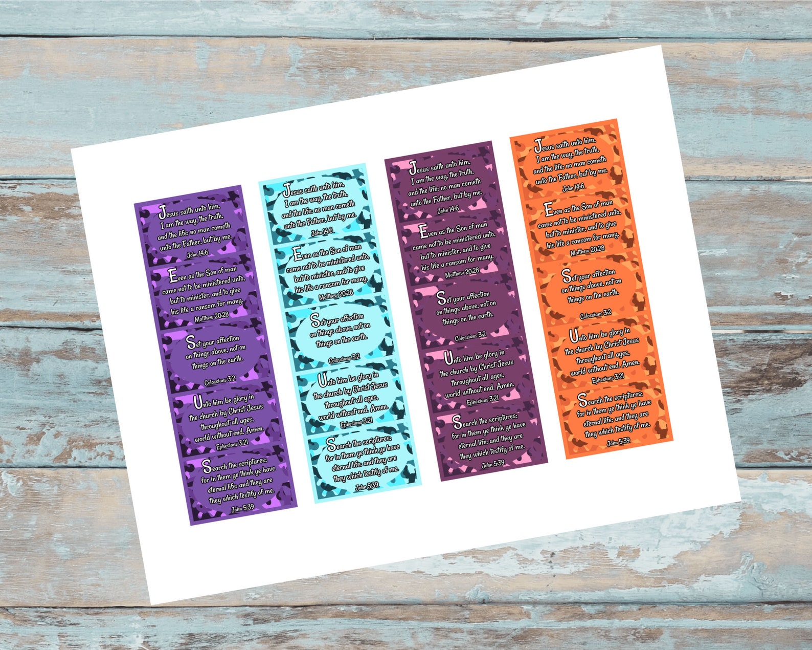 Bible Verses Printable Bookmarks, Jesus Bookmarks, Faith Bookmarks ...