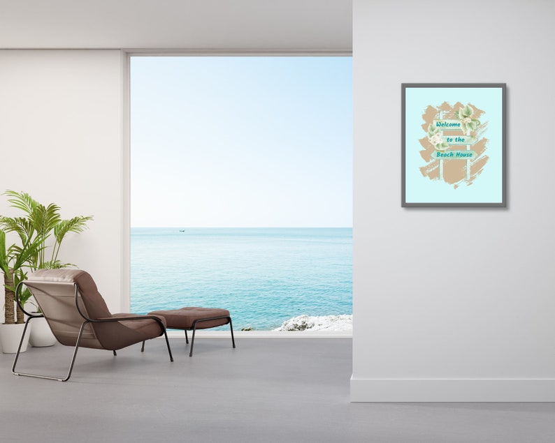 Welcome Beach House, Wall Art Printable, Printable Home Decor, Welcome ...