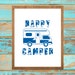 Happy Camper, Printable Wall Art, Class C RV, Motorhome Decor, Camper ...