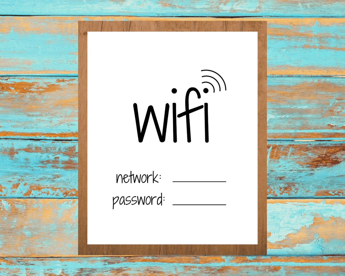 Wifi Printable, Internet Password, Download Printable, Beach House Sign ...