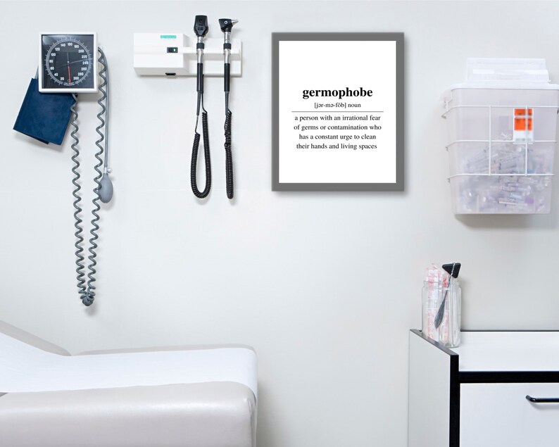 Germophobe Definition, Printable Art, Awareness Sign, Doctor Office ...